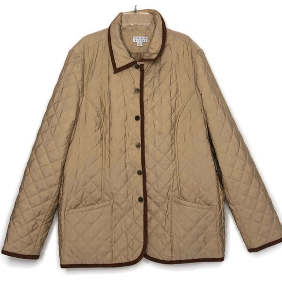 Joan Rivers | Jackets & Coats | Joan Rivers Camel Brown Quilted Barn ...